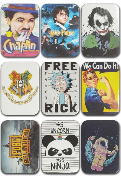 Mia Pera Baskılı Cahrlie Chaplin Joker Harry Potter We Can Do It Pubg Dikdörtgen 9' Lu Magnet(4,5 x 6,5 cm ) Mia Pera Baskılı Cahrlie Chaplin Joker Harry Potter We Can Do It Pubg Dikdörtgen 9' Lu Magnet(4,5 x 6,5 cm )