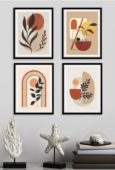 Mia Pera 4'lü Poster Set Renkli Iskandinav Tarz Illüstrasyon 17,5 x 25 cm Mia Pera 4'lü Poster Set Renkli Iskandinav Tarz Illüstrasyon 17,5 x 25 cm