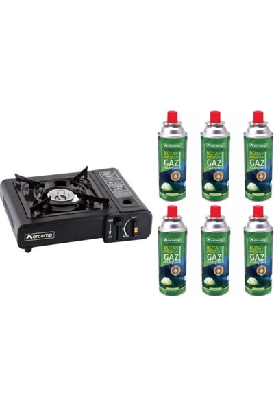 Orcamp CK501-1 Tek Gözlü Portatif Ocak Plastik Çantalı Siyah + Kartuş Altılı KTS-227 Orcamp CK501-1 Tek Gözlü Portatif Ocak Plastik Çantalı Siyah + Kartuş Altılı KTS-227