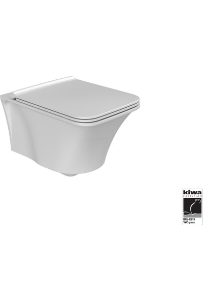 Turkuaz Seramik Cerastyle Ibiza Rimless Asma Klozet + Yavaş Kapanır Kapak Turkuaz Seramik Cerastyle Ibiza Rimless Asma Klozet + Yavaş Kapanır Kapak