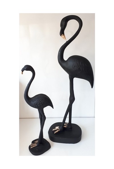 Flamingo Dekoratif Biblo 2'li Set (Mat Siyah(Emin Aksesuar) Flamingo Dekoratif Biblo 2'li Set (Mat Siyah(Emin Aksesuar)