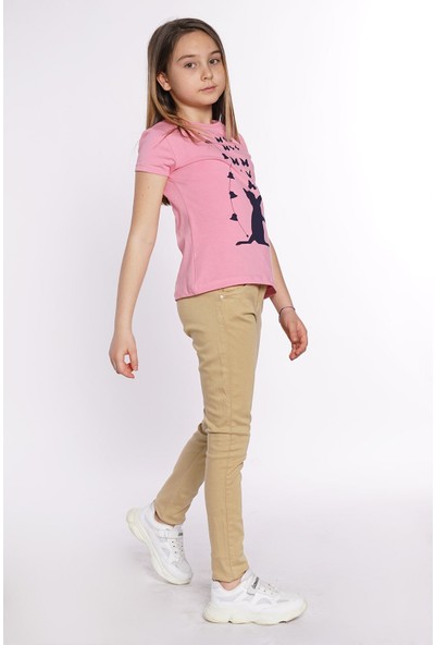 Restfull Kız Çocuk Gabardin Pantolon Likralı 8-12 Yaş