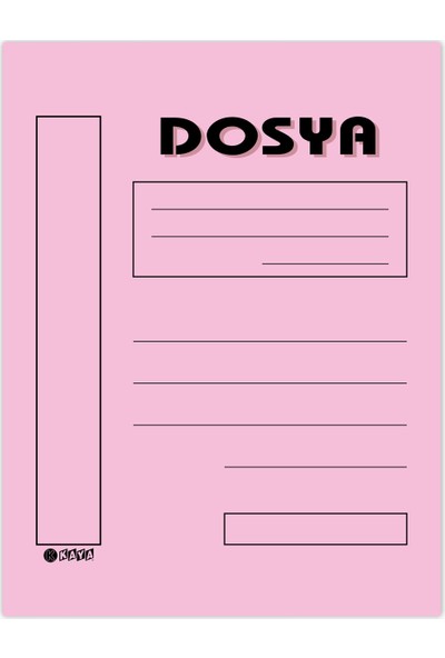 Kaya Tam Kapak Karton Telli Dosya Pembe 100'lü Kaya Tam Kapak Karton Telli Dosya Pembe 100'lü