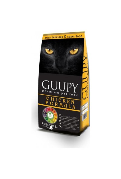 Guupy Tavuklu Kedi Maması 15 kg