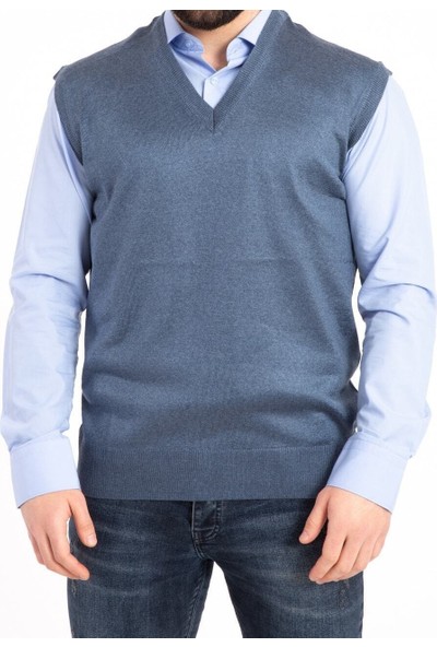 Nacar Çarşı Erkek V Yaka Ince Triko Süveter