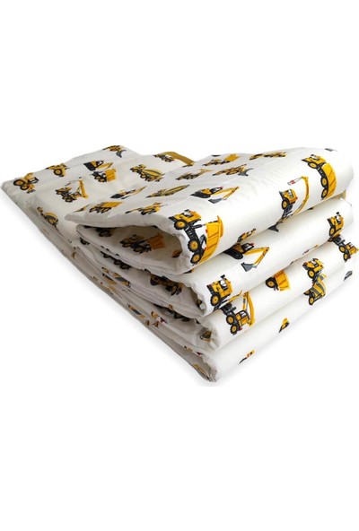 Bebek Özel Bebek Çocuk Beşik Kenar Koruma (4 Parça) Iş Makinalı Desen