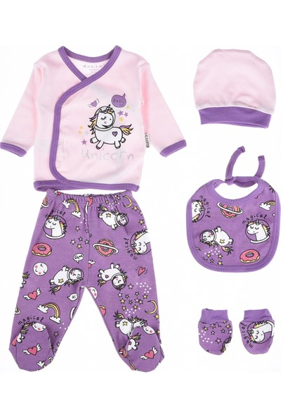Necix's Space Figürlü 5'li Set Kız Mevsimlik-Lila