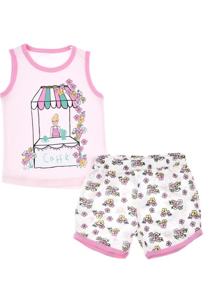 Necix's Çiçekli Yaş Kız 2'li Takım-Pudra