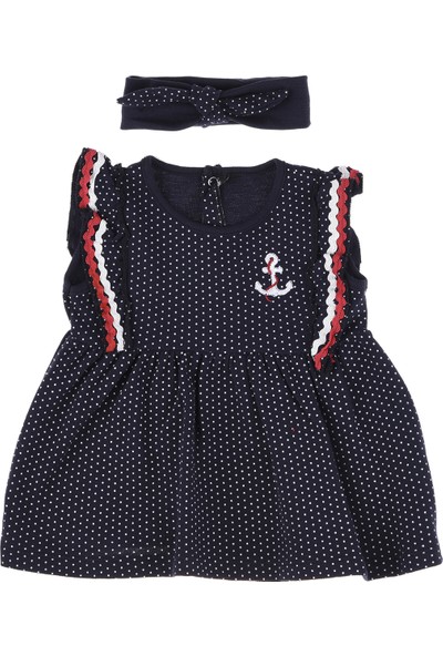 Necix's Marine Puan Baskı Kız Elbise-Lacivert Necix's Marine Puan Baskı Kız Elbise-Lacivert