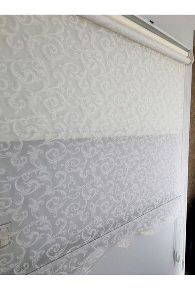 Grande Dal Desenli Çift Mekanizmalı Stor Perde CT-267