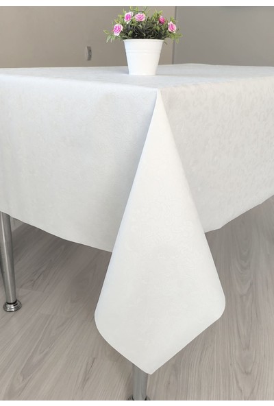 CLK Home Beyaz Pvc Astarlı Muşamba Plastik Silinebilir