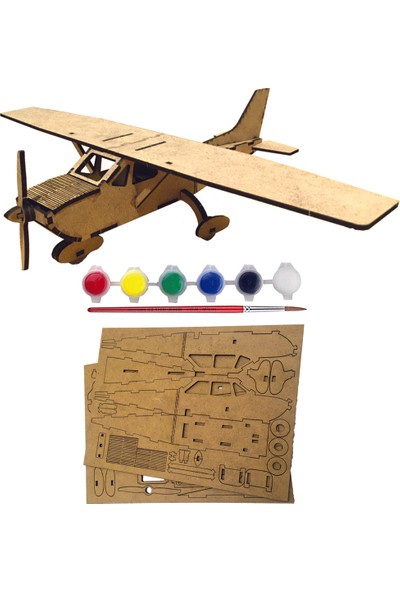 Tahtakurusu Tasarım Eğitici Montessori Ahşap Cessna Uçak Maket Puzzle Boyama Seti Tahtakurusu Tasarım Eğitici Montessori Ahşap Cessna Uçak Maket Puzzle Boyama Seti