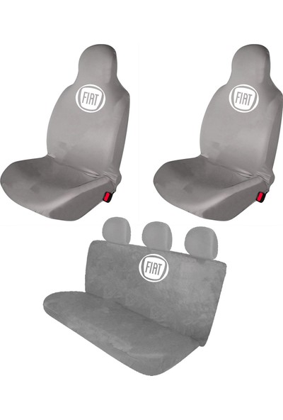 Antwax Fiat Palio Penye Oto Koltuk Kılıfı - Marka Logo Baskılı - Gri Antwax Fiat Palio Penye Oto Koltuk Kılıfı - Marka Logo Baskılı - Gri