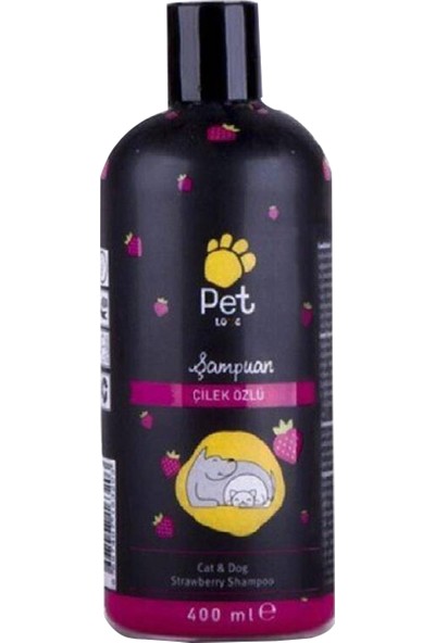 Pet Love Kedi ve Köpek 400ML Şampuan Çilek Kokulu
