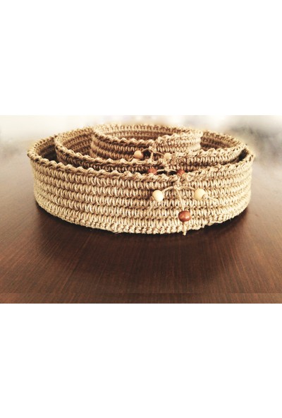 Earlywood 3'lü Hasır Banyo Seti