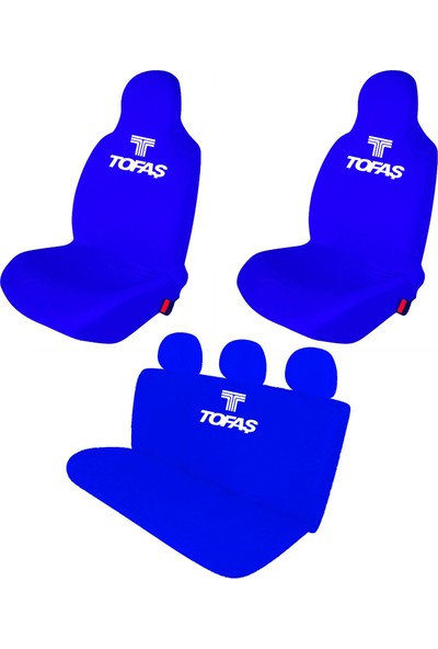 Antwax Tofaş Şahin Penye Oto Koltuk Kılıfı - Marka Logo Baskılı - Mavi