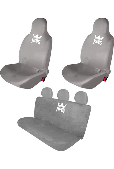 Antwax Tofaş Tempra Penye Oto Koltuk Kılıfı - King Baskılı - Gri