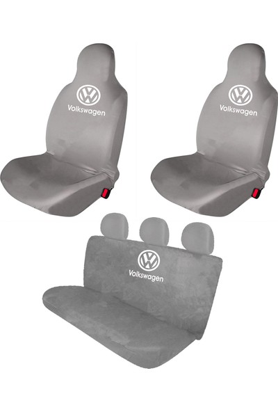 Antwax Volkswagen Jetta Penye Oto Koltuk Kılıfı - Marka Logo Baskılı - Gri Antwax Volkswagen Jetta Penye Oto Koltuk Kılıfı - Marka Logo Baskılı - Gri