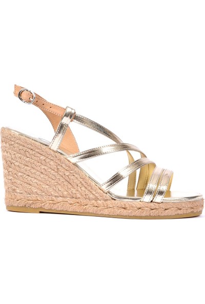 Jeanne Altın Dolgu Topuk Sandalet