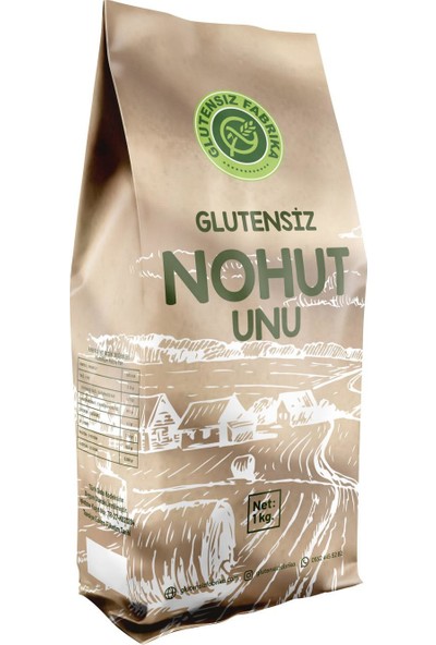 Glutensiz Fabrika Glutensiz Kepekli Çip Nohut Unu (1kg) Glutensiz Fabrika Glutensiz Kepekli Çip Nohut Unu (1kg)