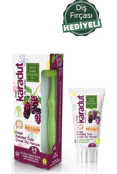 Eyüp Sabri Tuncer Çocuk Diş Macunu Karadut + Diş Fırçası 75 ml