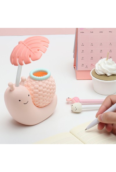 Hediyesahibi Masa Üstü Salyangoz Tasarımlı Kalemlik LED Lamba Hediyesahibi Masa Üstü Salyangoz Tasarımlı Kalemlik LED Lamba