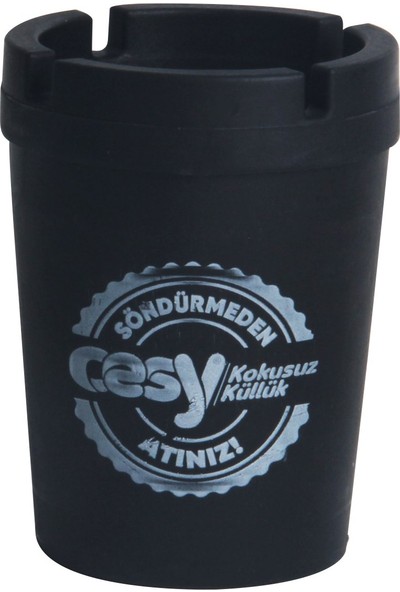 Lira Dumansız Kokusuz Küllük Yuvarlak Siyah