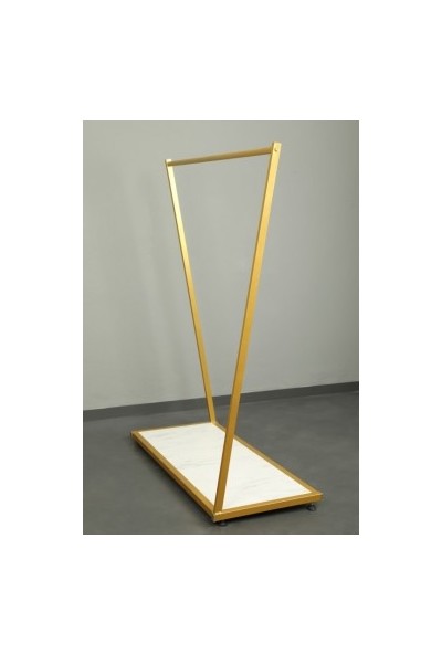 Modern Raf Gold Çapraz Ayaklı Sunta Tabanlı Stand