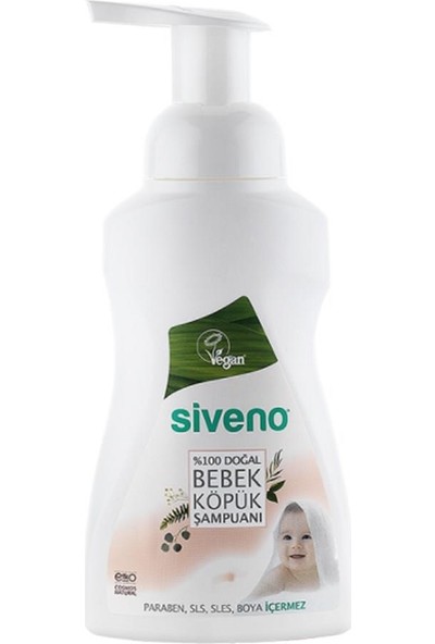 Siveno %100 Doğal Bebek Köpük Şampuanı 250 ml Siveno %100 Doğal Bebek Köpük Şampuanı 250 ml