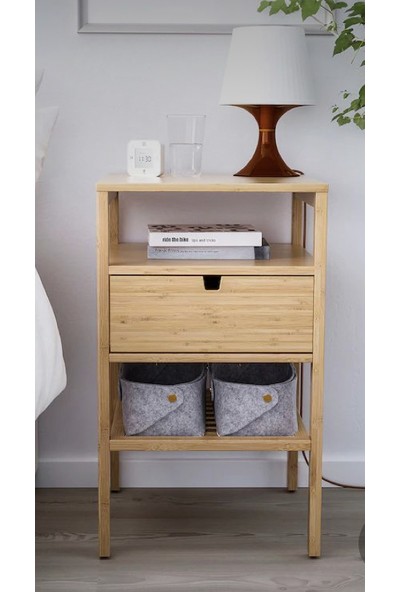 My Wood Teks Woodteks Ahşap Çekmeceli Iki Raflı Komodin My Wood Teks Woodteks Ahşap Çekmeceli Iki Raflı Komodin