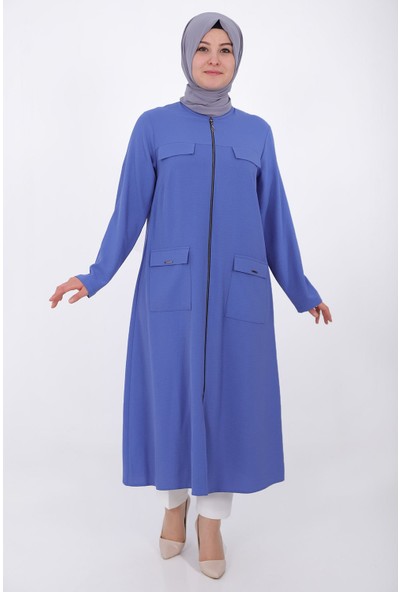 Kombinal Kadın Indigo Fermuarlı Tesettür Büyük Beden KAP-4111 Kombinal Kadın Indigo Fermuarlı Tesettür Büyük Beden KAP-4111