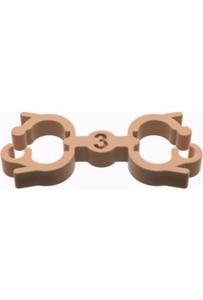 No Name Kuşlar Için Çarpık Bacak Kelepçesi 3 mm 2 Adet ve 4 mm 2 Adet