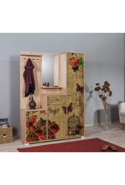 Uvi Kardelen Portmanto Çiçek Desenli