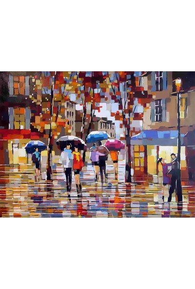 Tablo Plus Soyut Yağmurda Yürüyen Çiftler Yağlı Boya Tablo 75CM x 100CM Gümüş Çerçeveli Tablo Plus Soyut Yağmurda Yürüyen Çiftler Yağlı Boya Tablo 75CM x 100CM Gümüş Çerçeveli