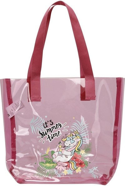 I Cool 21SGBAG1018 Pembe Kız Çocuk Plaj Çantası