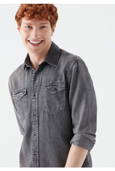 Mavi Erkek Rio Mavi Black Gri Jean Gömlek 0295729631