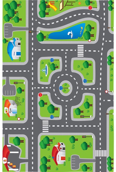 Meryemcee Home Çoçuk Odası Yol Desenli Halı Örtüsü Meryemcee Home Çoçuk Odası Yol Desenli Halı Örtüsü