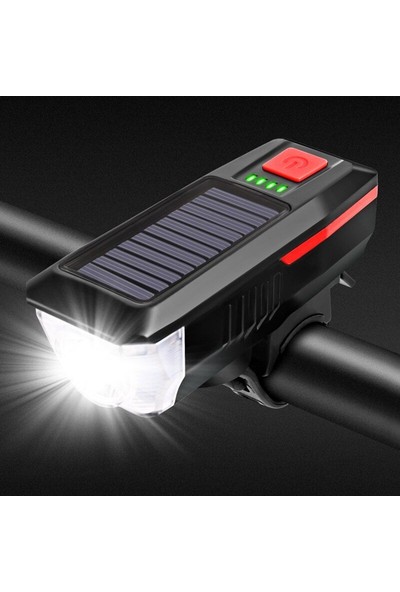 Solar Bisiklet Feneri Su Geçirmez T6 LED Güneş Enerji USB Şarjlı Solar Bisiklet Feneri Su Geçirmez T6 LED Güneş Enerji USB Şarjlı
