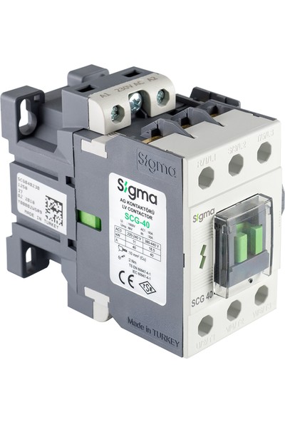 Sigma 3X50A Güç Kontaktörü ; 230V Bobinli Sigma 3X50A Güç Kontaktörü ; 230V Bobinli