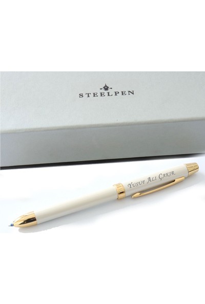 Pigado Isme Özel 3 Fonksiyonlu Steel Pen Metal Kalem