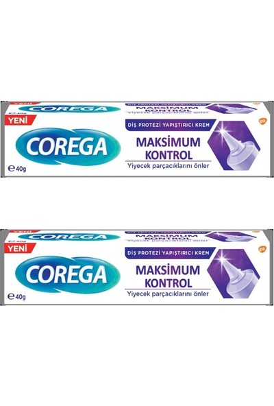 Corega Maksimum Kontrol Diş Protez Yapıştırıcı 2'li Paket