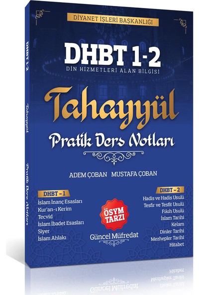 Tahayyül Yayınları 2022 Dhbt 1-2 Pratik Ders Notları Kitabı (Tüm Mezuniyetler) Tahayyül Yayınları 2022 Dhbt 1-2 Pratik Ders Notları Kitabı (Tüm Mezuniyetler)