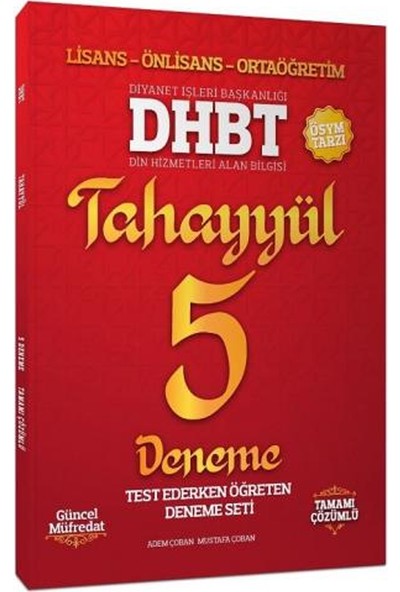 Tahayyül Yayınları 2021 Dhbt 5 Deneme Çözümlü Tahayyül Yayınları 2021 Dhbt 5 Deneme Çözümlü