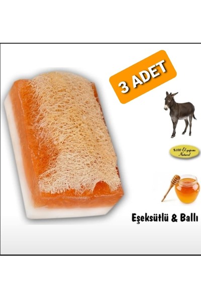 Abu Şifa Doğal El Yapımı Kabak Lifli Ballı Eşek Sütü Sabunu 120GR * 3 Adet Abu Şifa Doğal El Yapımı Kabak Lifli Ballı Eşek Sütü Sabunu 120GR * 3 Adet