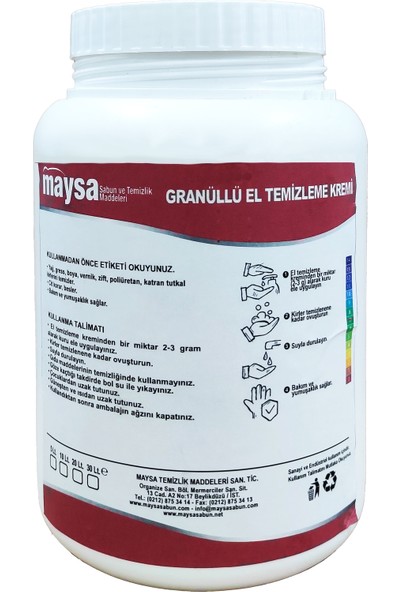 MAYSA Endüstriyel El Temizleme Kremi 2 kg