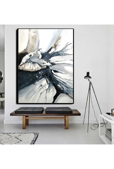 Tablo Plus Derin Dünya Yağlı Boya Dokulu Tablo 75CM x 100CM Siyah Tablo Plus Derin Dünya Yağlı Boya Dokulu Tablo 75CM x 100CM Siyah