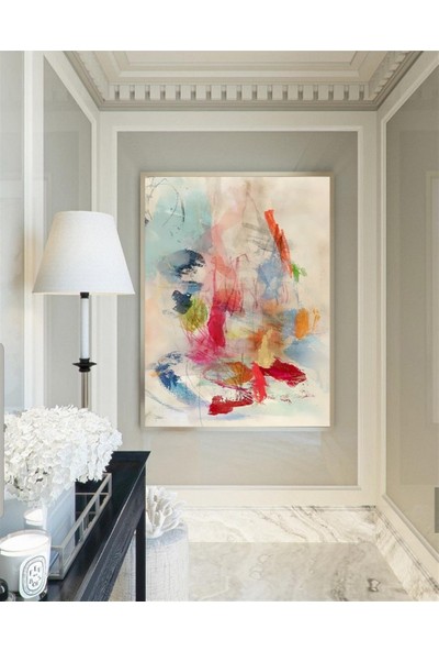 Tablo Plus Rainbow Yağlı Boya Dokulu Tablo 75CM x 100CM Gümüş Tablo Plus Rainbow Yağlı Boya Dokulu Tablo 75CM x 100CM Gümüş