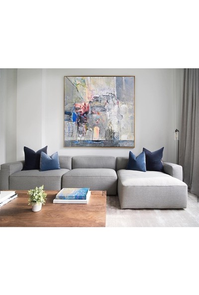 Tablo Plus Blue Red And More Soyut Yağlı Boya Dokulu Tablo 100CM x 150CM Siyah Tablo Plus Blue Red And More Soyut Yağlı Boya Dokulu Tablo 100CM x 150CM Siyah