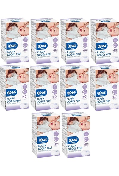 Wee Baby Klasik Göğüs Pedi (30+10'lu) 400 Adet (10PK*40) Wee Baby Klasik Göğüs Pedi (30+10'lu) 400 Adet (10PK*40)