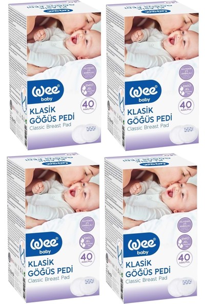 Wee Baby Klasik Göğüs Pedi (30+10'lu) 160 Adet (4pk*40)